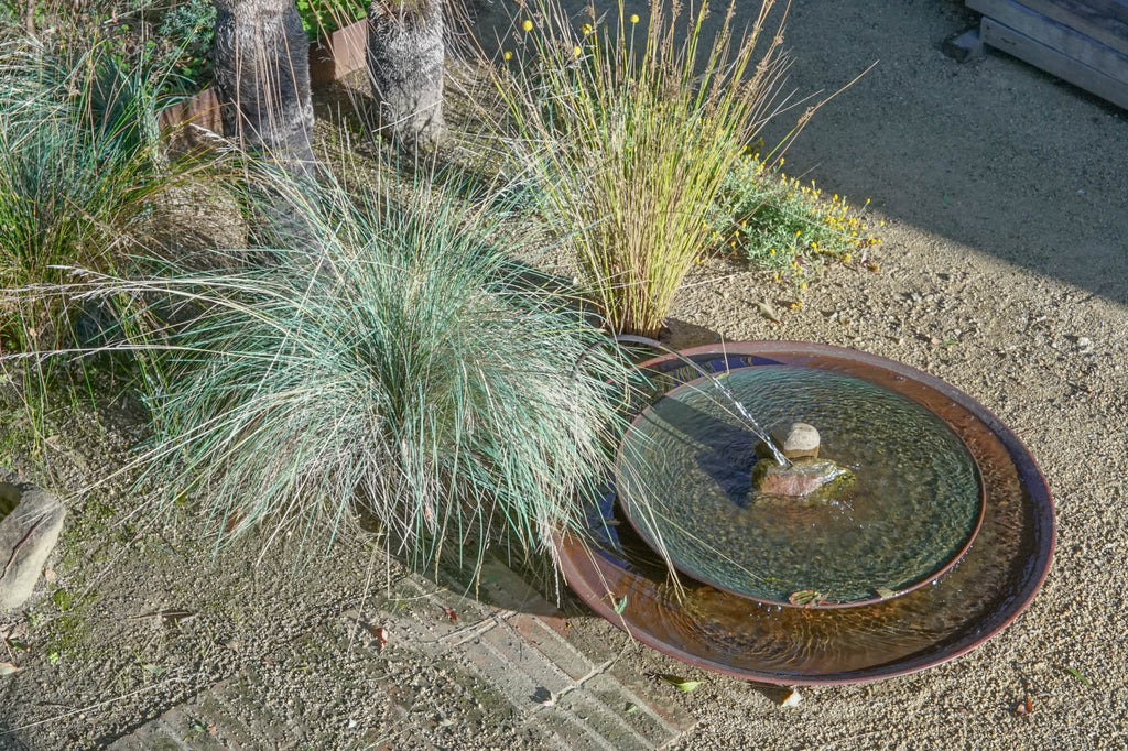 Stacked Dishes Water Feature – Mallee Bird Baths and Water Bowls