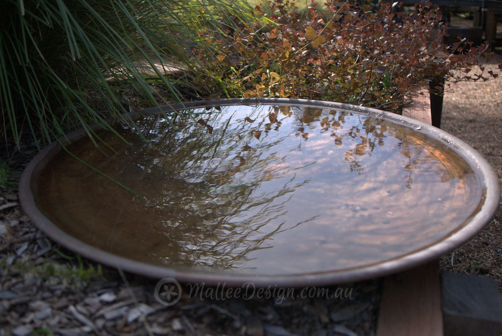 Large Spun Copper Dish – Mallee Bird Baths and Water Bowls