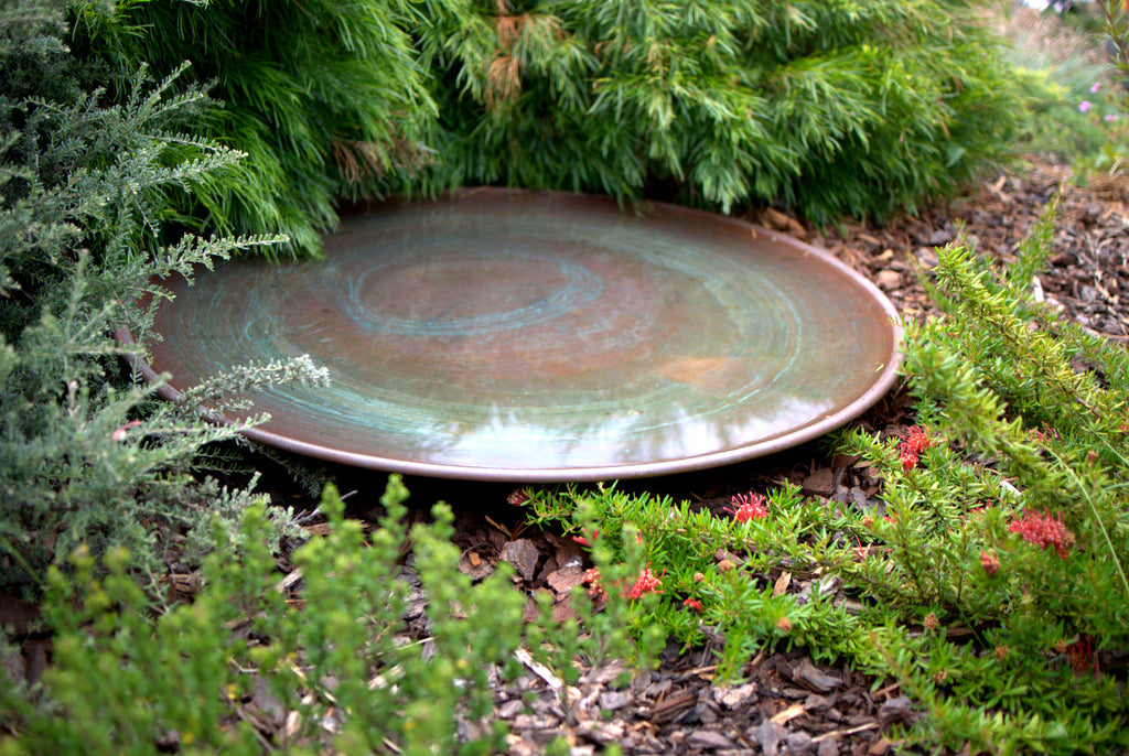 Large Spun Copper Dish – Mallee Bird Baths and Water Bowls