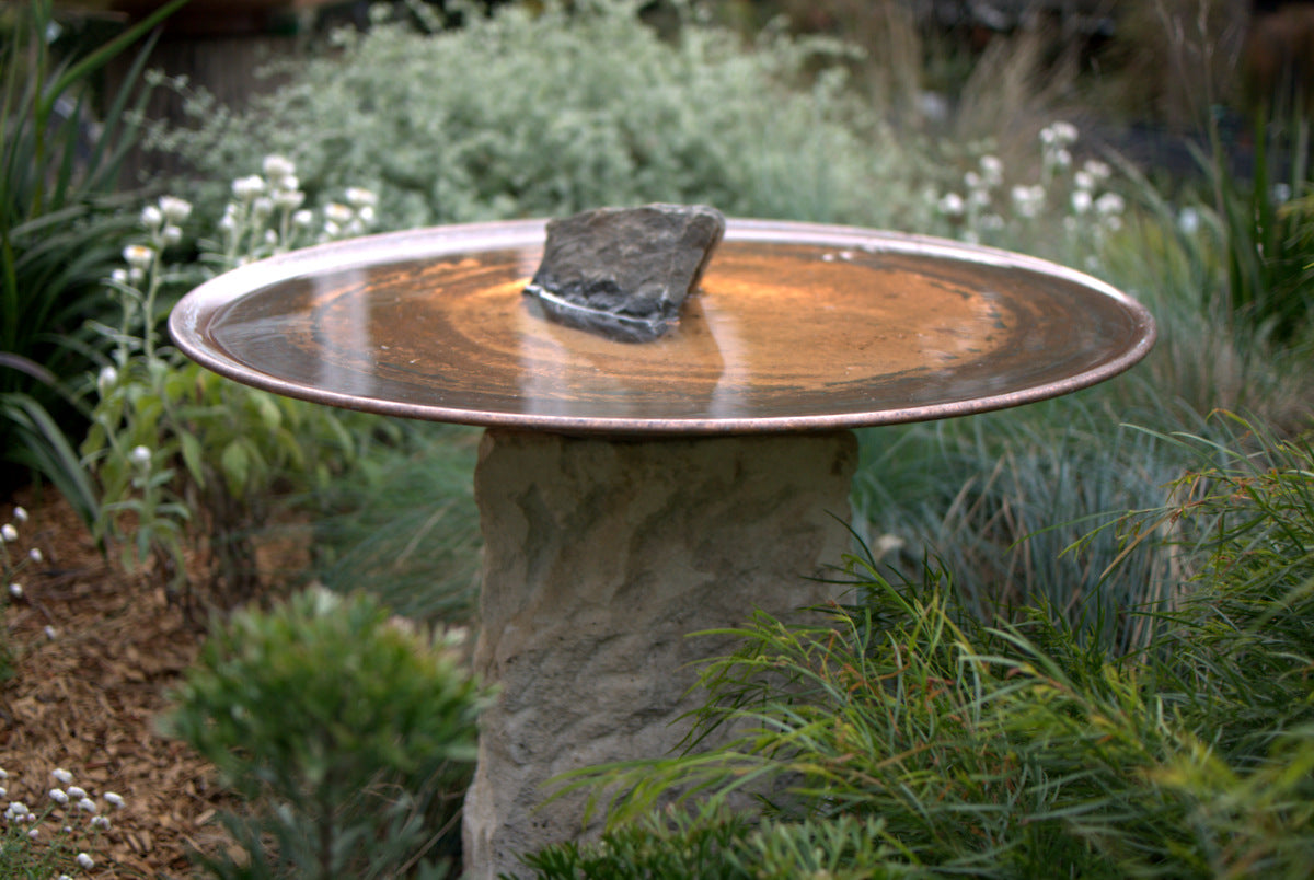 Medium Spun Copper Dish – Mallee Bird Baths and Water Bowls